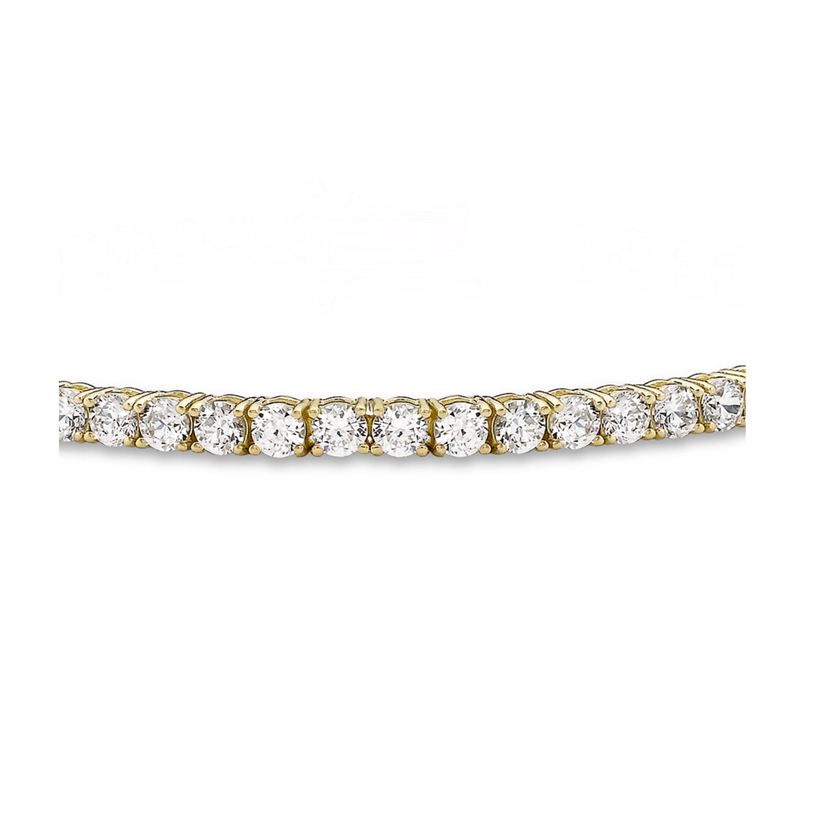 9ct Yellow Gold 3mm Cubic Zirconia Tennis Bracelet Bracelets